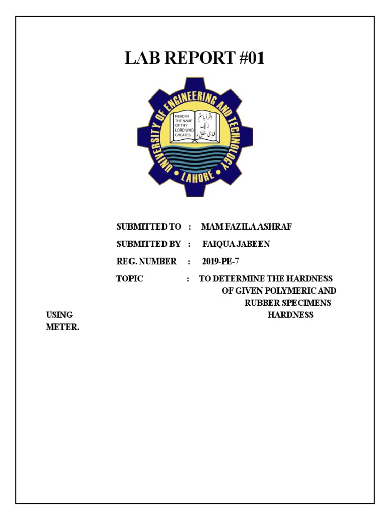 Lab Report 1 | PDF | Hardness | Materials