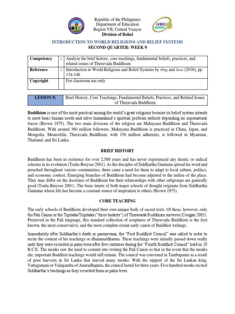 IWRBS Calibrated Q2 Week 9 | PDF | Noble Eightfold Path | Four Noble Truths