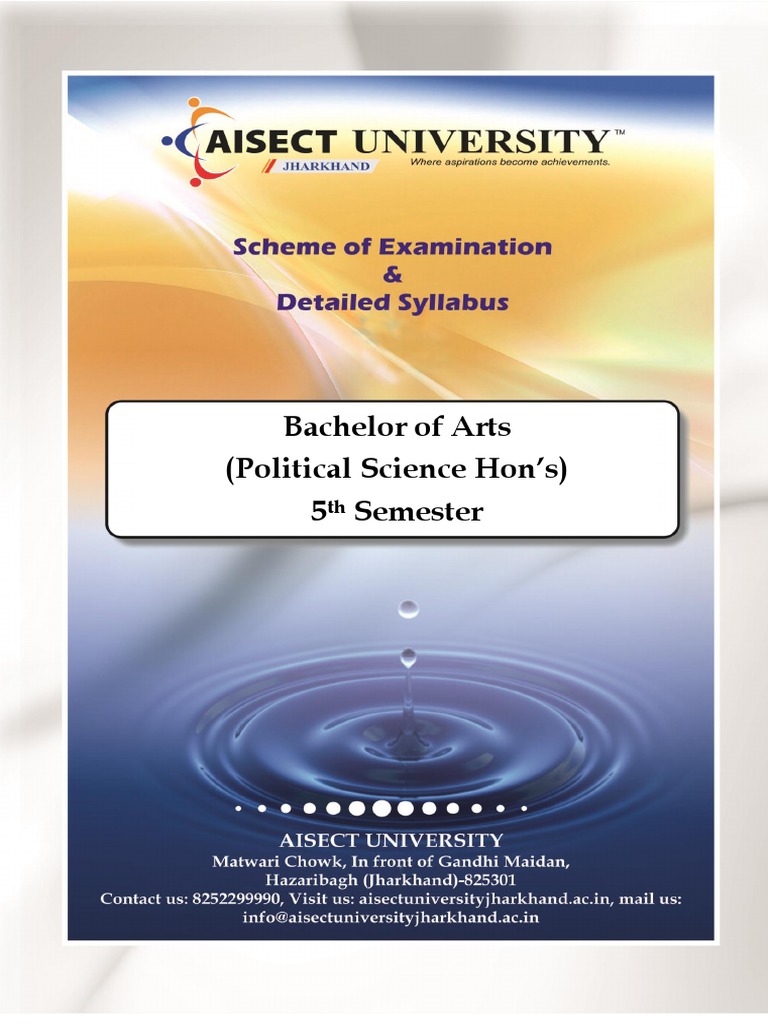 BA Pol Science 5th Sem 2016, 2017, 2018 Batch | PDF