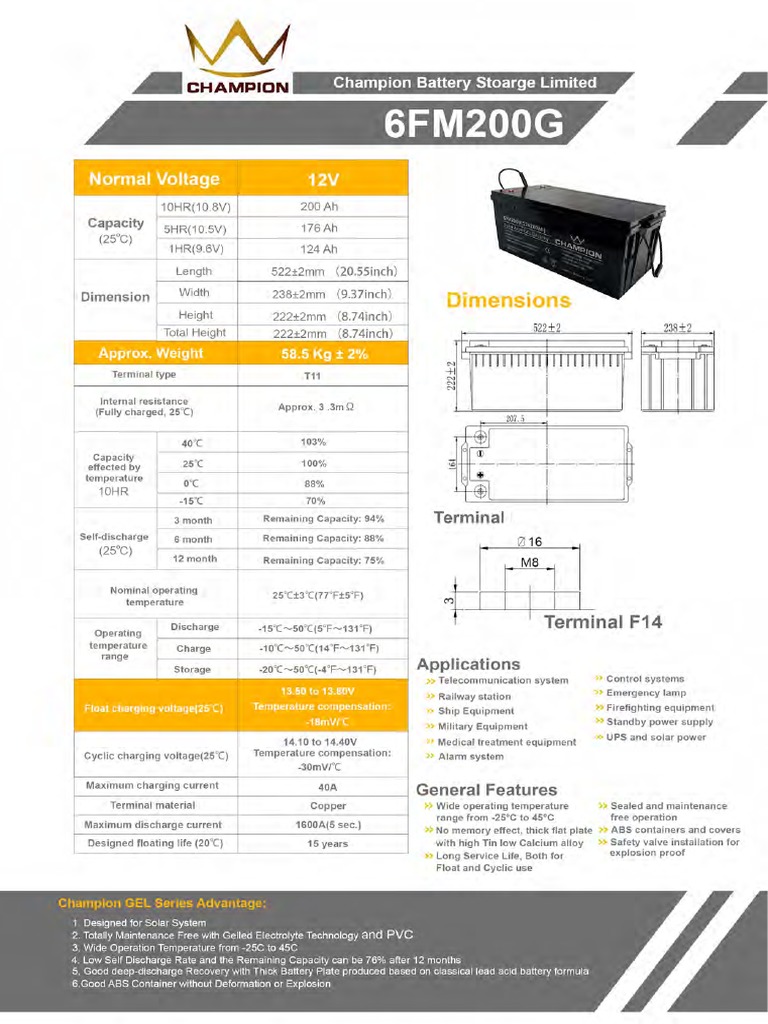 6FM200G | PDF | Physical Quantities | Energy Storage