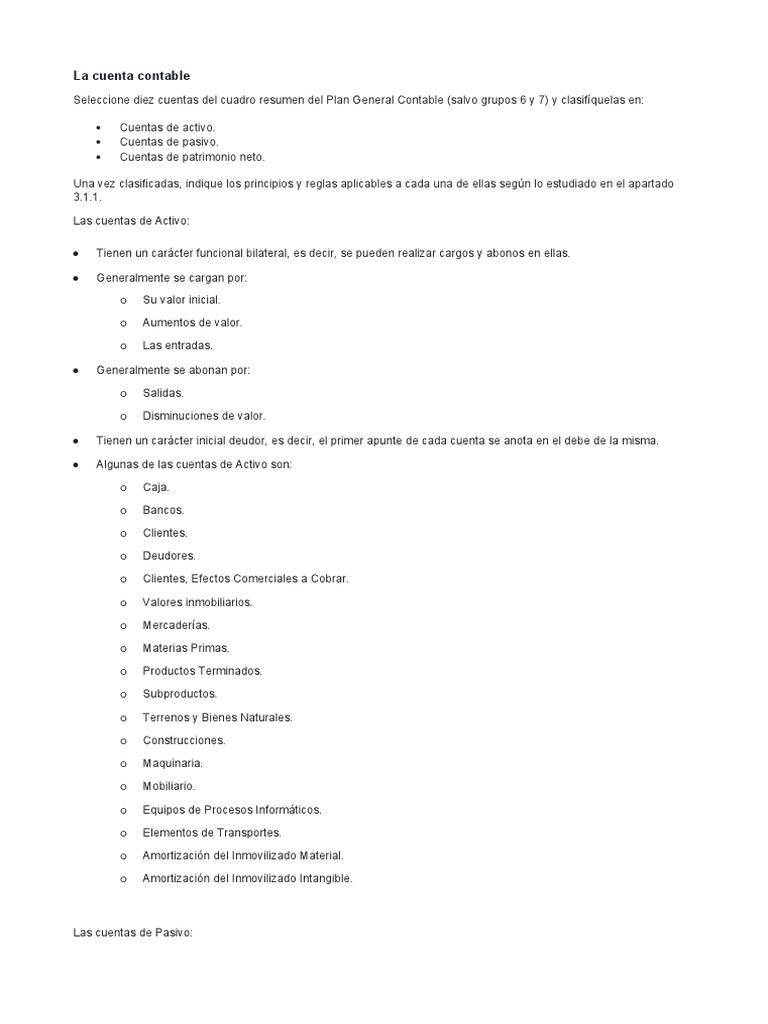 La Cuenta Contable | PDF