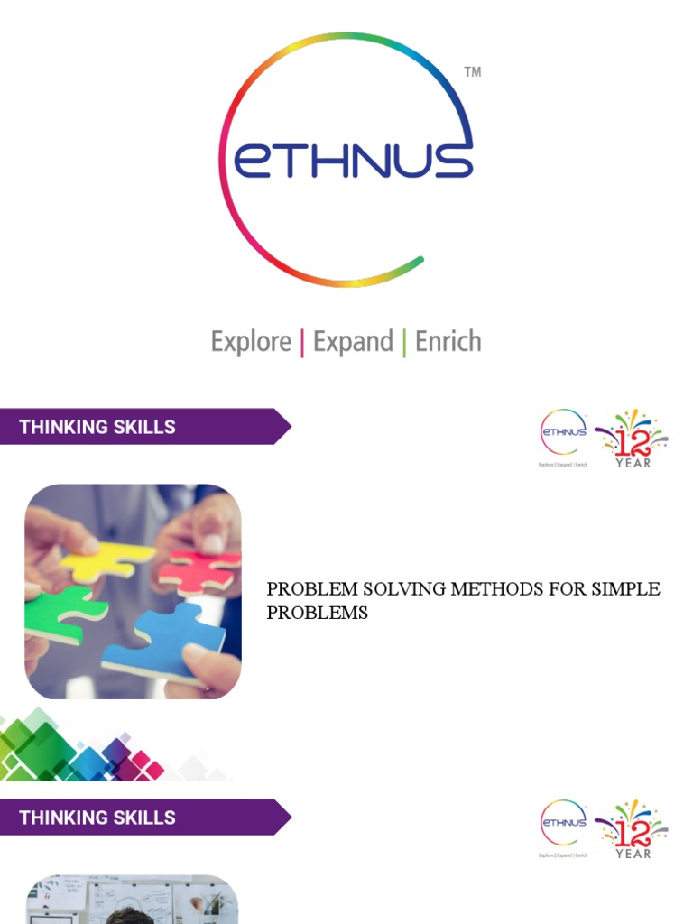 Thinking Skills - Introduction, Steps To Solve Problem | PDF ...