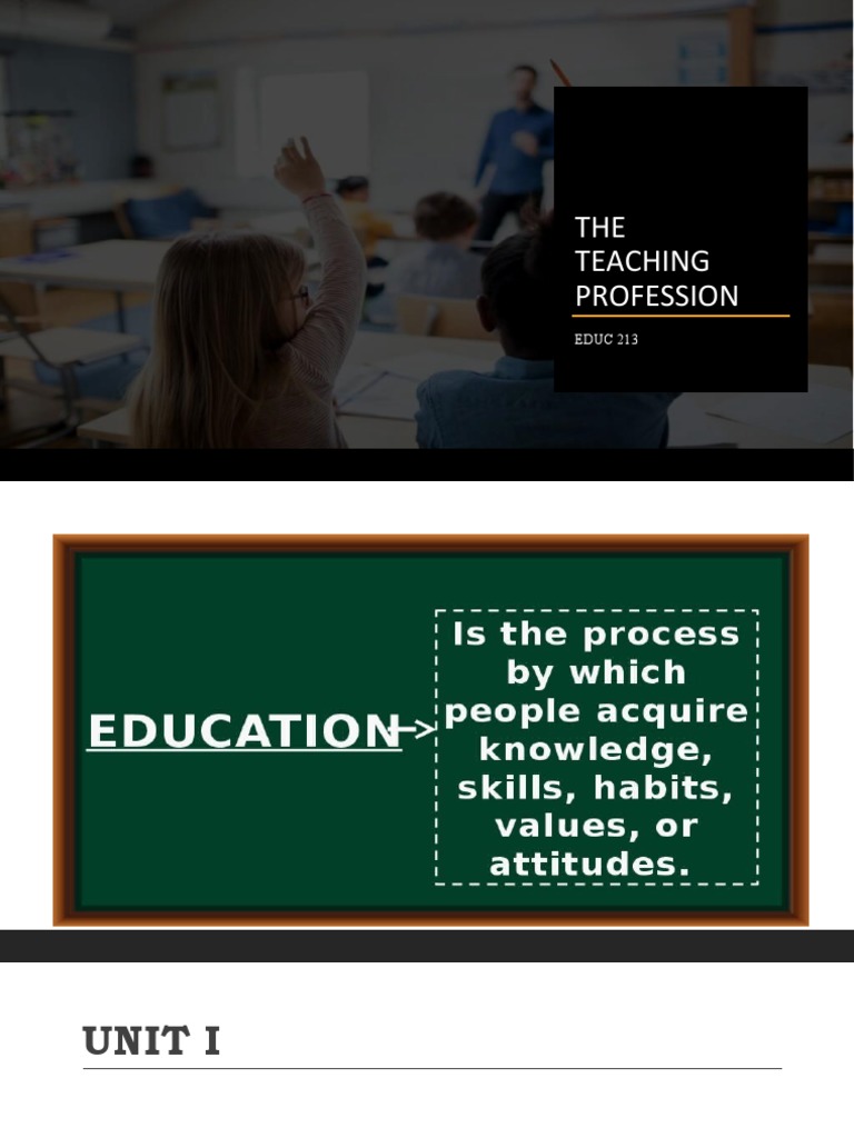 Unit I Nature of Teaching and Teacher Roles | PDF