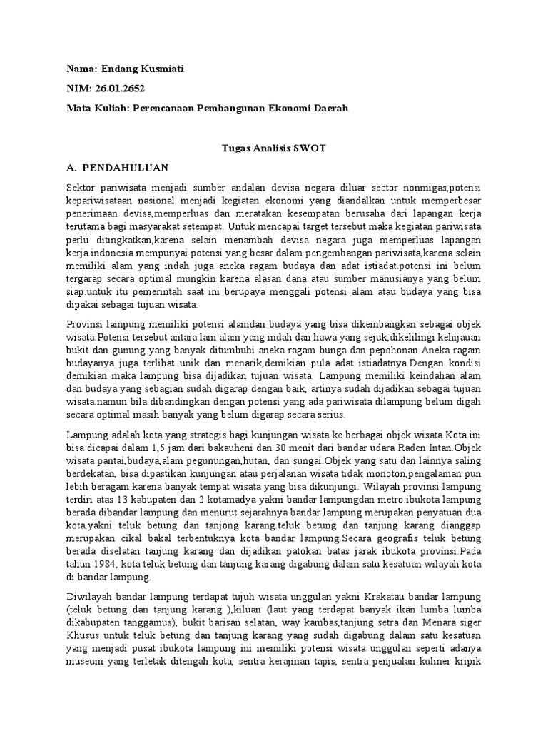 Tugas Analisis Swot | PDF
