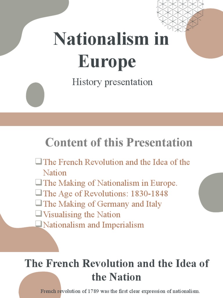 The Rise of Nationalism in Europe by Annu | PDF | French Revolution ...