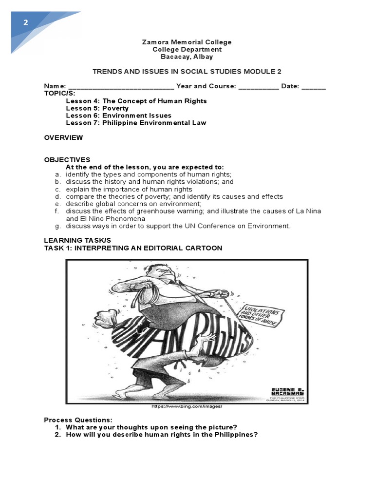 Trends and Issues Module 2 | PDF | Poverty | Poverty & Homelessness