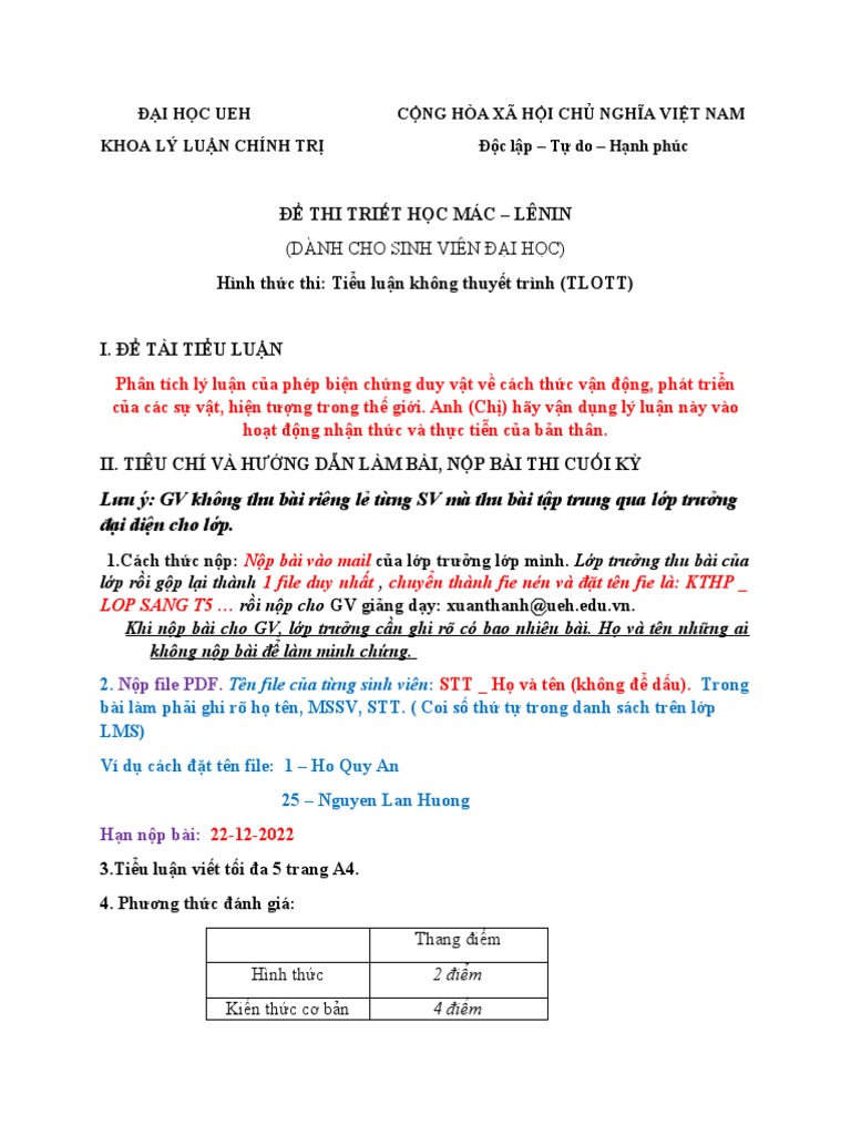 De Thi KTHP Triet ML - k48.D1 | PDF