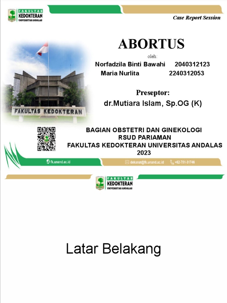 CRS Abortus Inkomplit | PDF