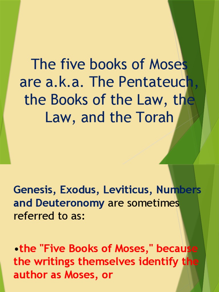 Authorship of the Pentateuch Explained | PDF | Torah | Moses