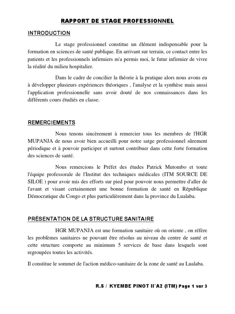 Rapport de Stage Pinot | PDF