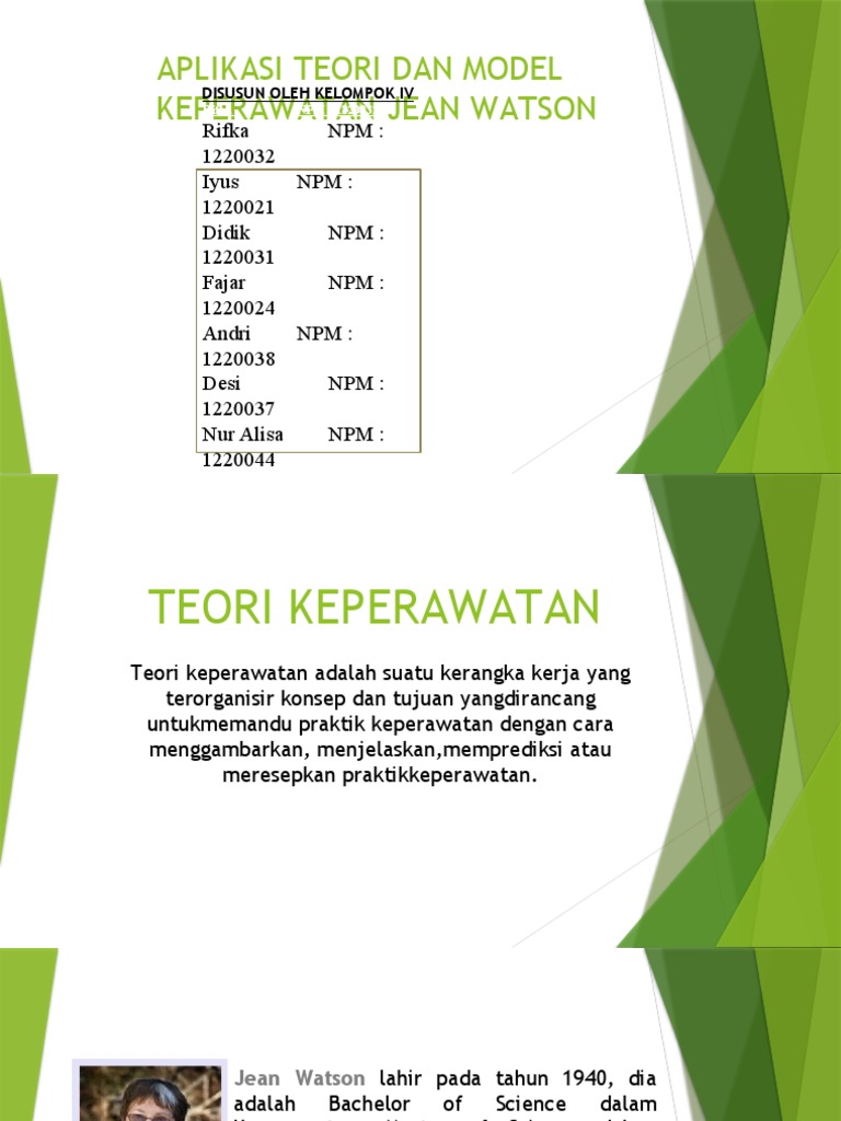 Aplikasi Teori Dan Model Keperawatan Jean Watson | PDF