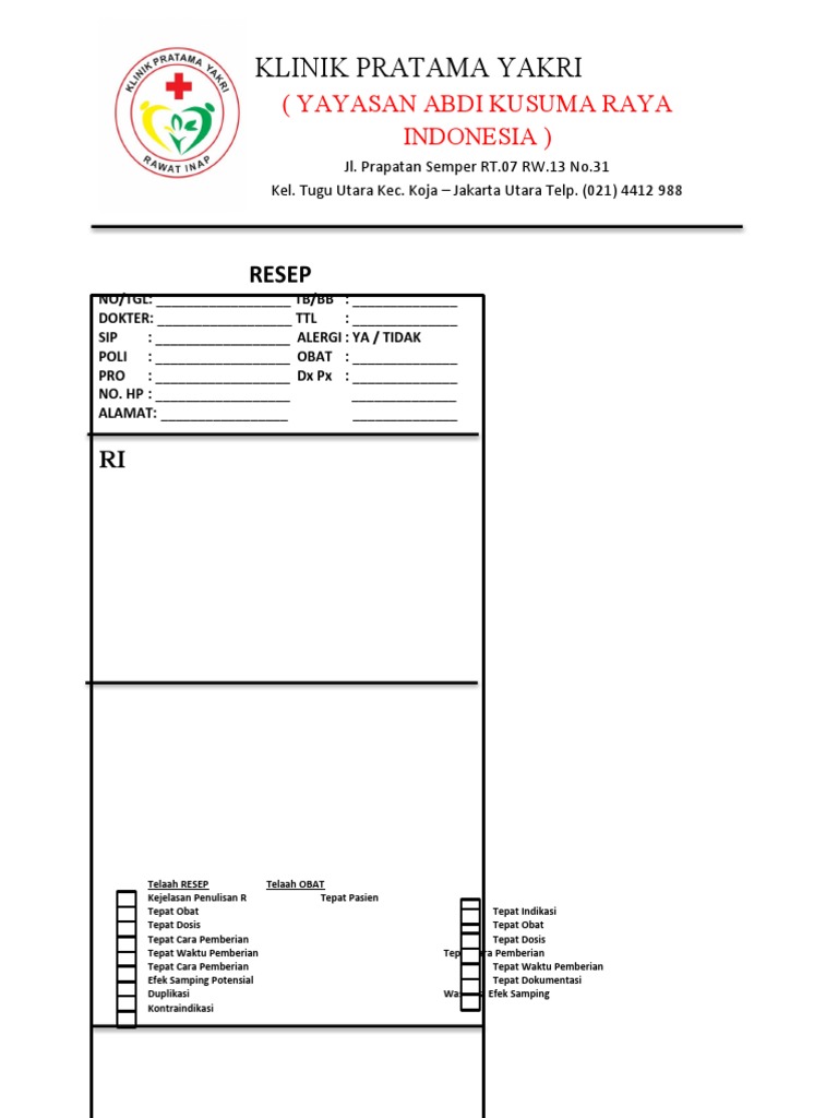 COPY RESEP TERBARU AKREDITASI Salinan | PDF