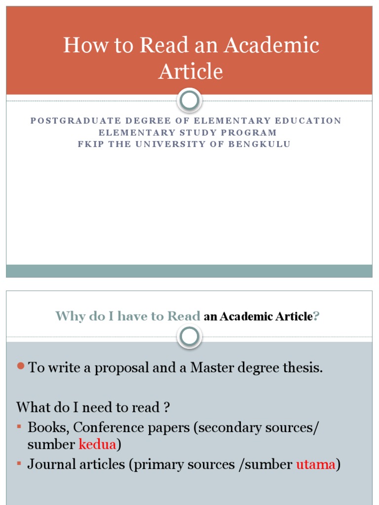 1a-How To Read An Academic Article | PDF
