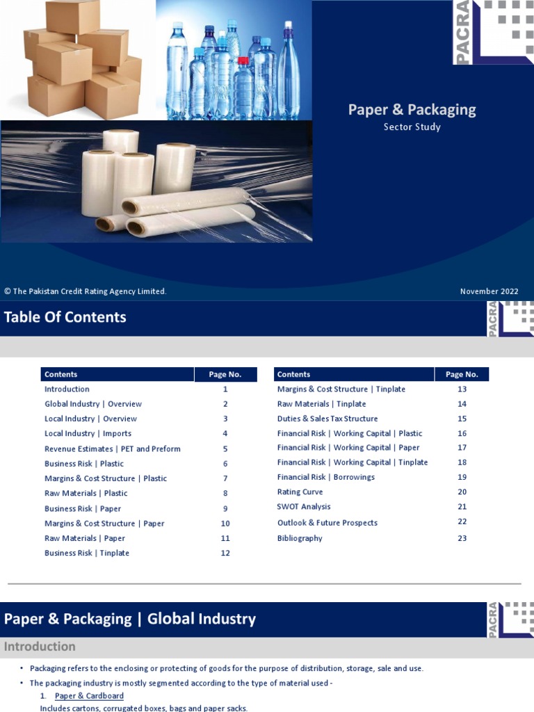 Paper and Packaging - PACRA Research - Nov'22 - 1667673640 | PDF | Packaging And Labeling | Plastic