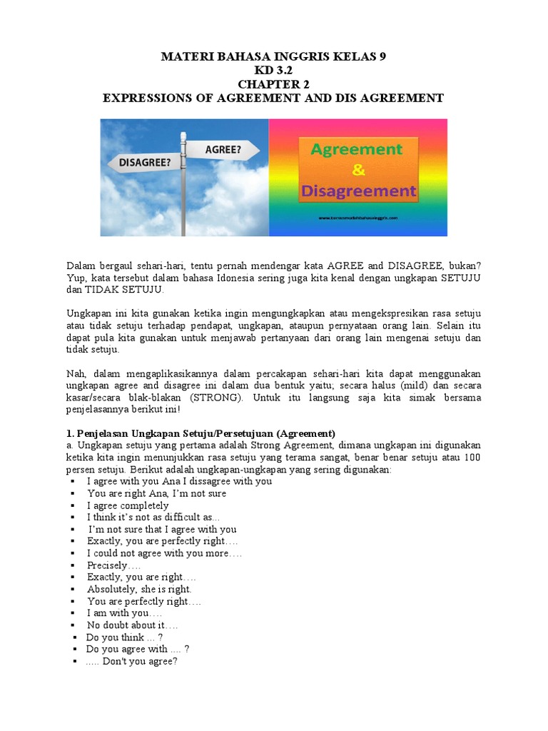 Materi Agree and Disagree | PDF