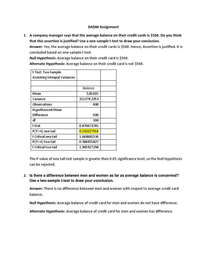 DADM Assignment | PDF