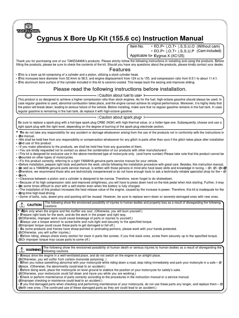 Yamah Cygnus Timing | PDF