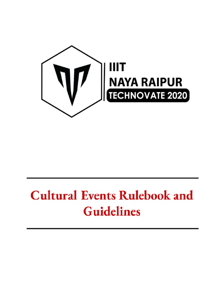 Cultural Rule Book and Guidelines | PDF
