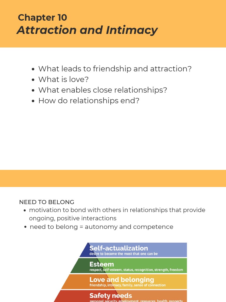 Social Psychology - Attraction & Intimacy | PDF | Physical ...