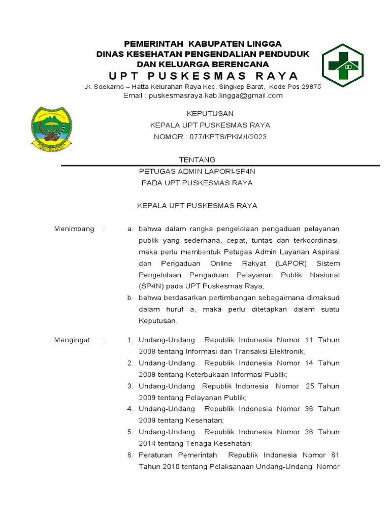 SK Admin Lapor! SP4N 2023 | PDF