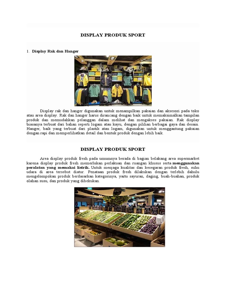 Display Produk Sport dan Fashion Efektif | PDF