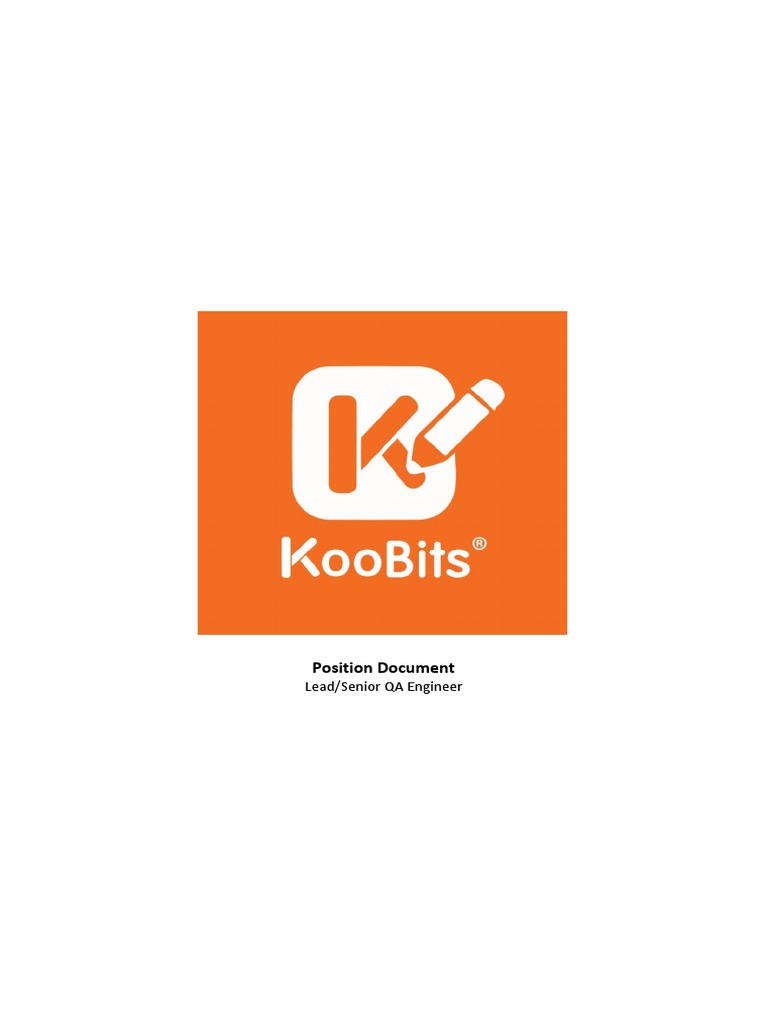 KooBits Learning - Lead - Senior QA Engineer | PDF | Learning | Web Service KooBits Learning - Lead - Senior QA Engineer | PDF | Learning | Web Service