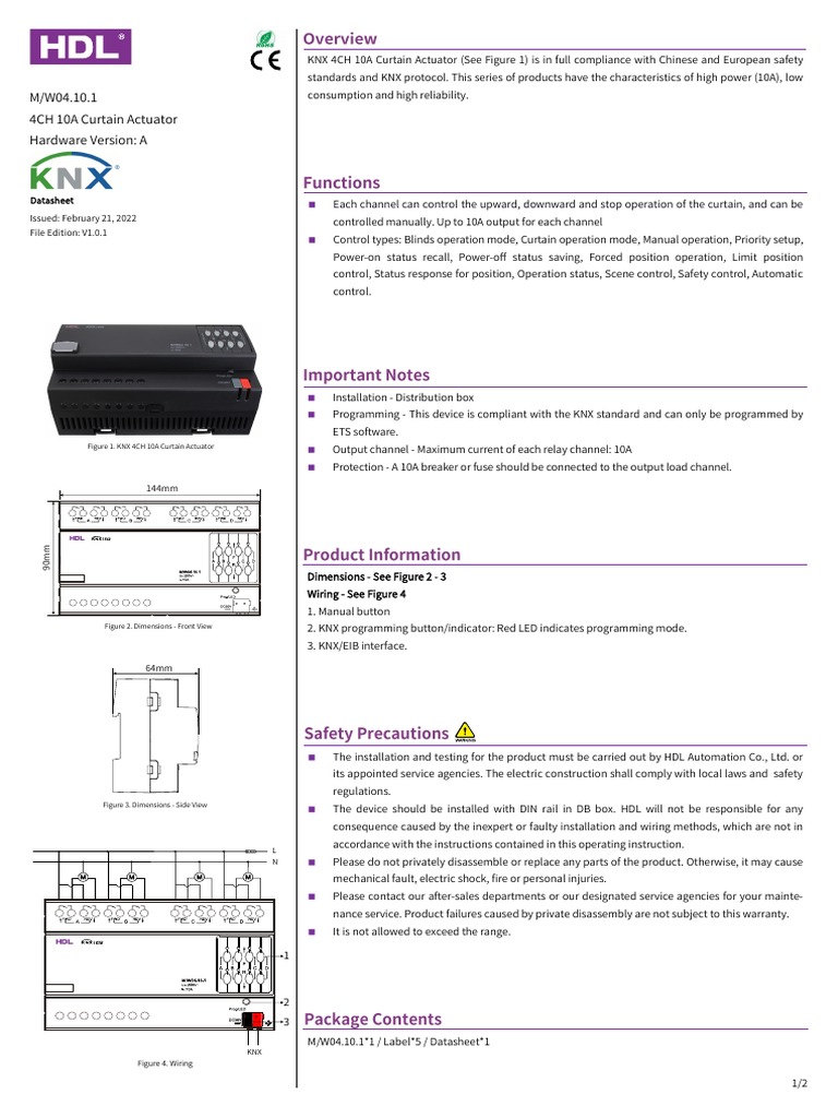 4CH 10A Curtain Actuator | PDF | Computer Engineering | Electric Power