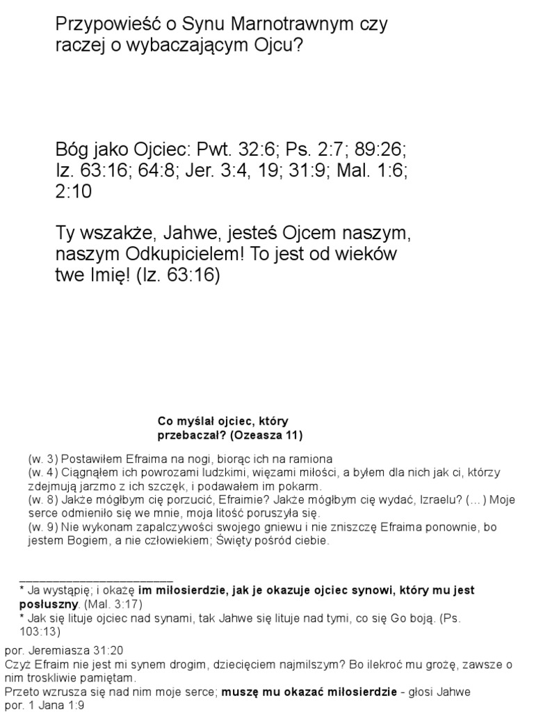 Syn Marnotrawny | PDF