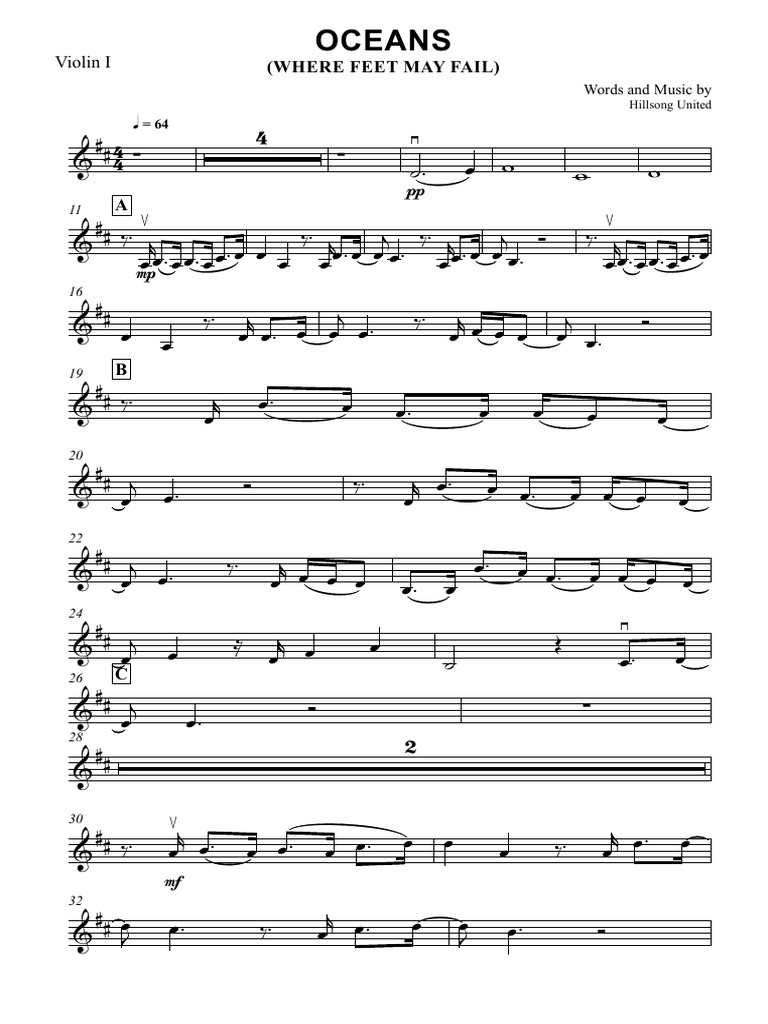 OCEANS - Violin I | PDF