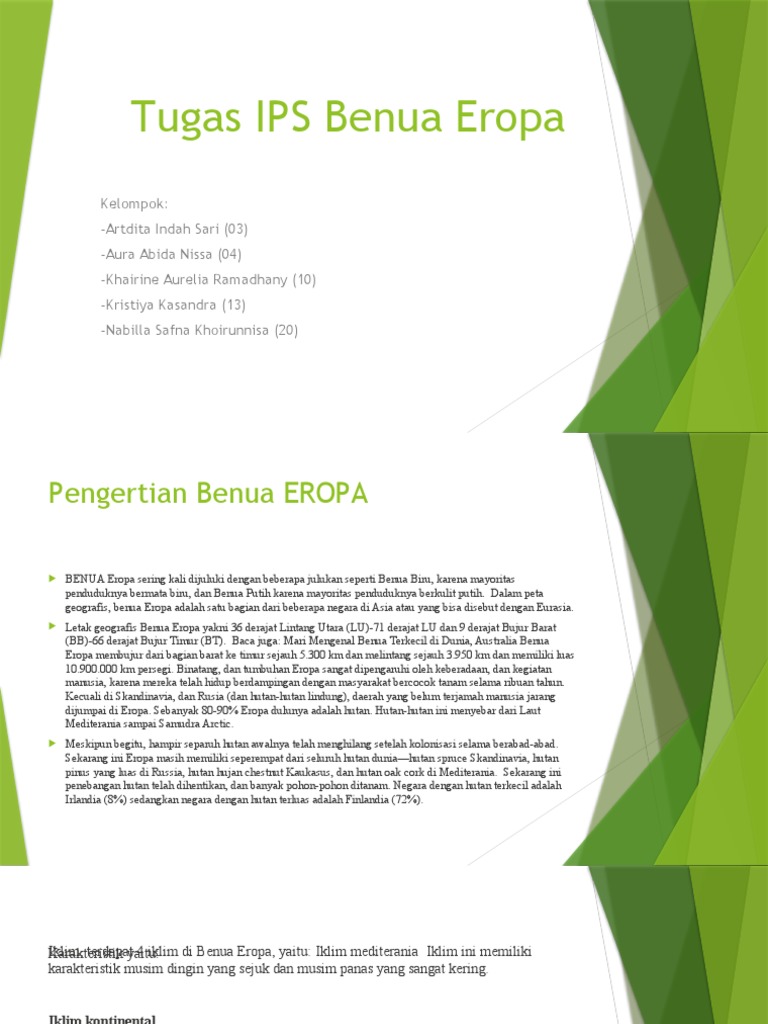 Tugas IPS Benua Eropa | PDF