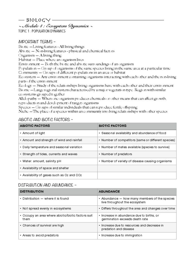 Biology Module 4 | PDF