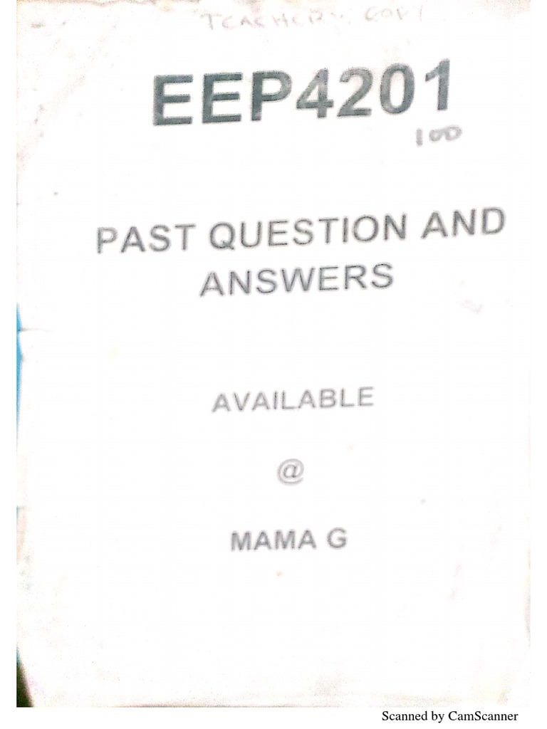 EEP Past Questions | PDF