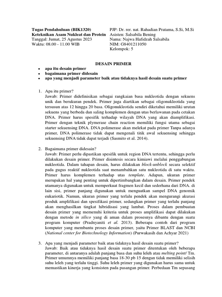 TP1 - Najwa Hafidzah Salsabila - 5 | PDF