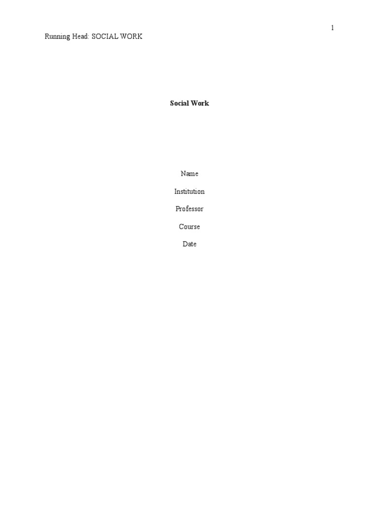 Social Work - Edited | PDF | Earned Income Tax Credit | Social Work