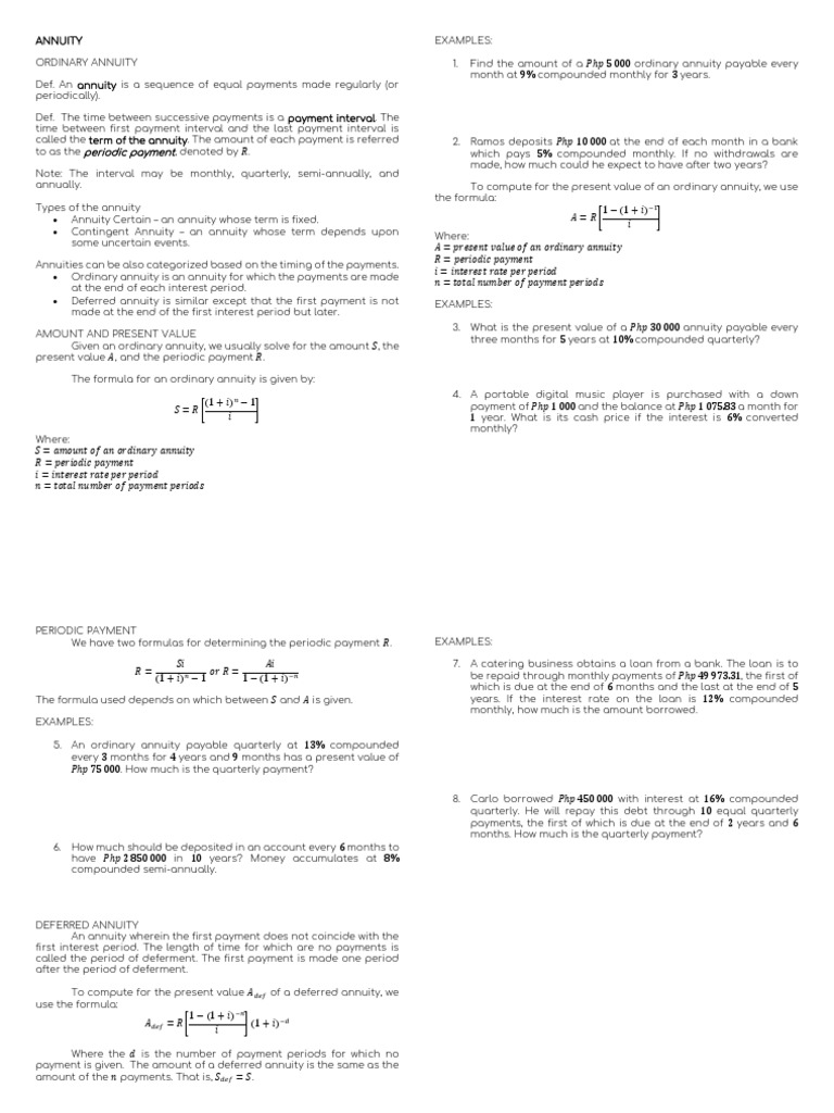 Moi L05 Annuity | Download Free PDF | Present Value | Interest