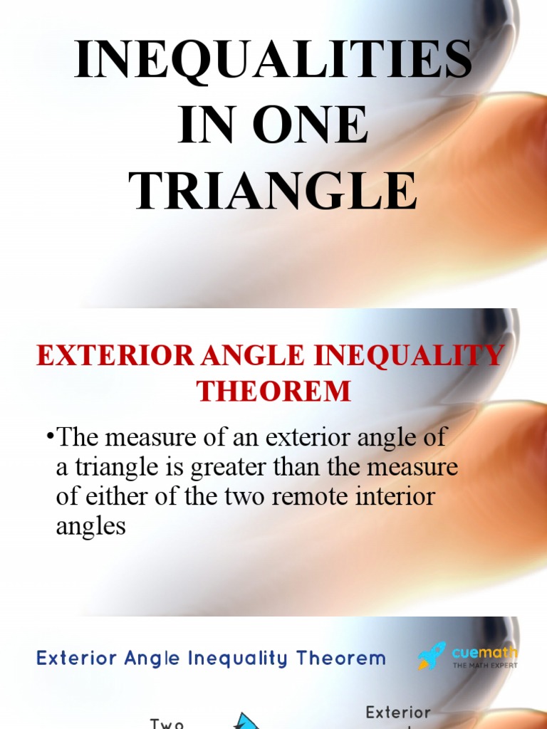 Triangle Inequalities Explained | PDF