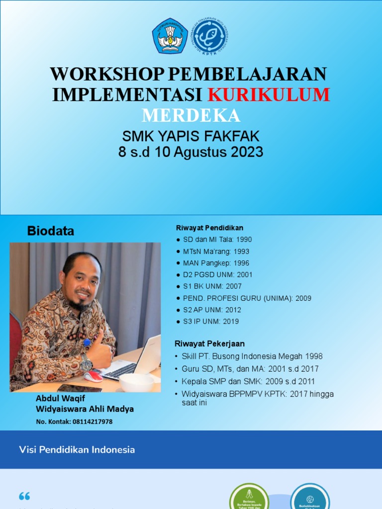 Workshop Pembelajaran Implementasi Kurikulum Merdeka | PDF