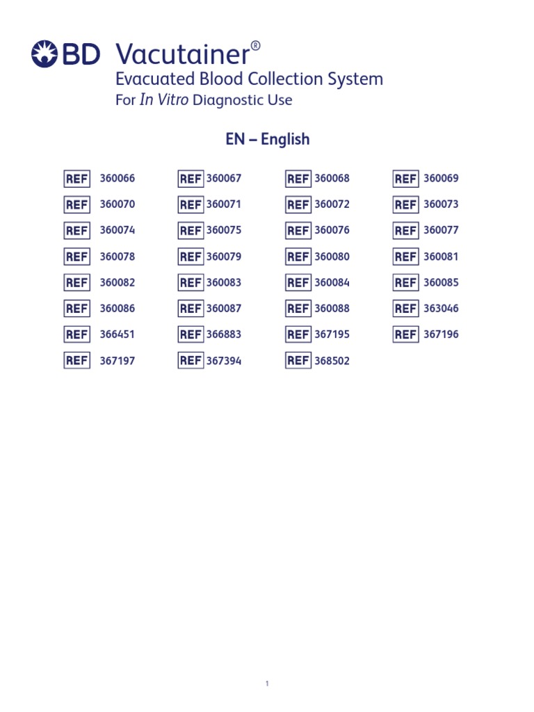 BD Tubes | PDF | Blood Plasma | Medical Specialties
