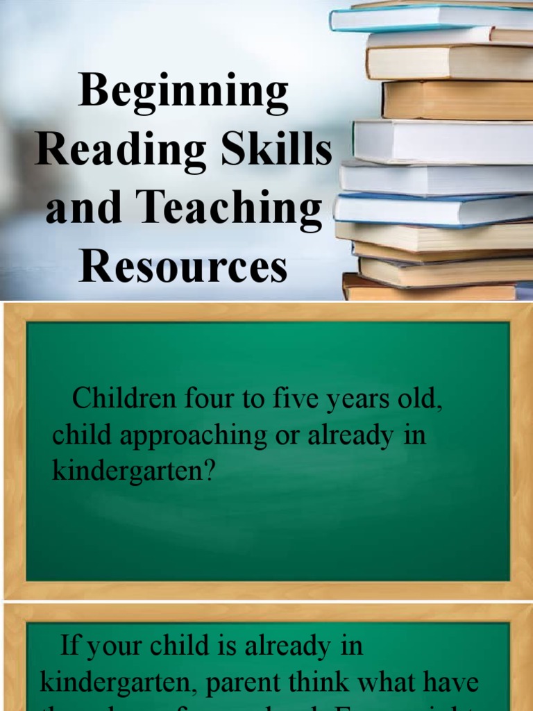 Teaching Beginning Reading Skills | PDF