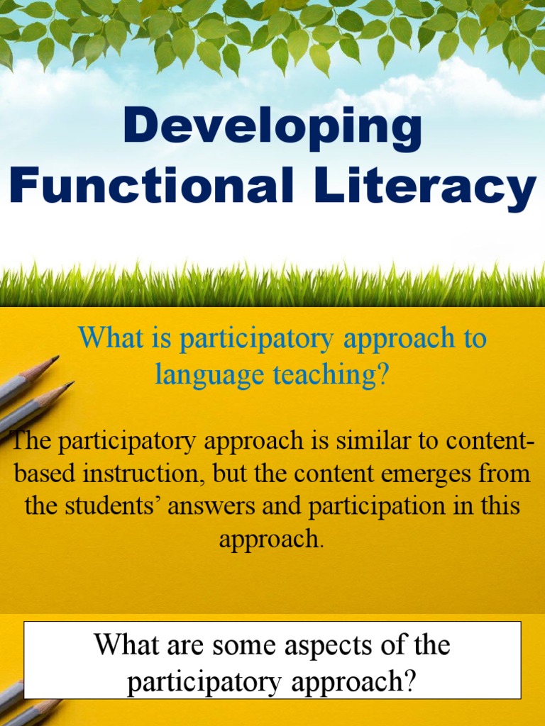 Developing Functional Literacy | PDF | Career & Growth | Wellness
