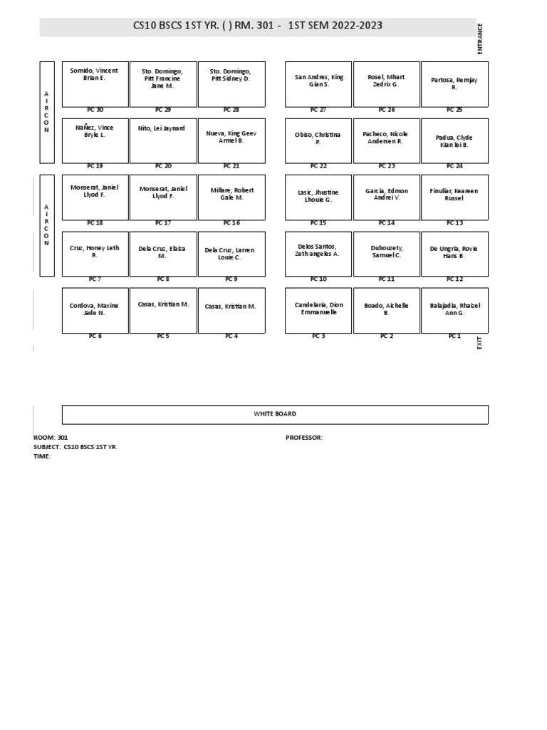 1ST YEAR BSCS 2022 2023 ROOM 301 Copy 2 1 | PDF
