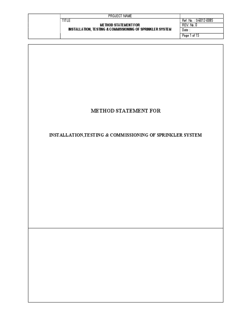 METHOD-STATEMENT-FOR-INSTALLATIONTESTING-COMMISSIONING-OF-SPRINKLER ...