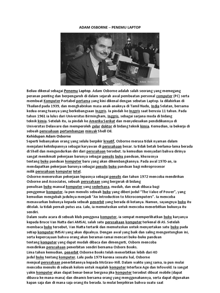 Adam Osborne | PDF | Dewasa Muda