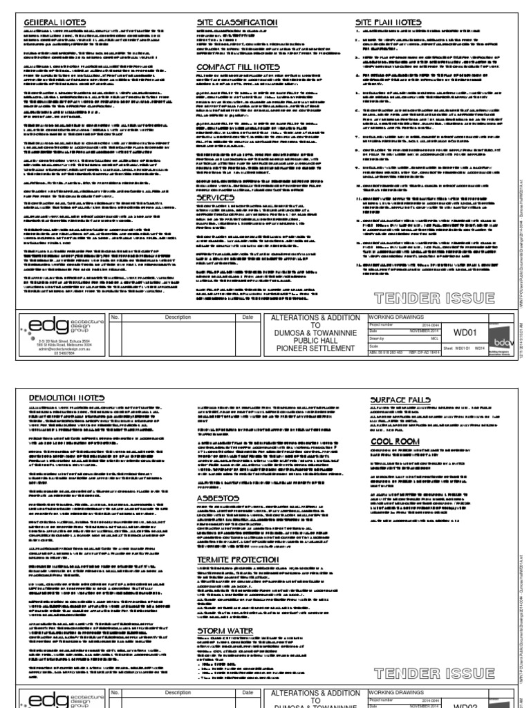 Dumosa Hall Renovation Plans | PDF