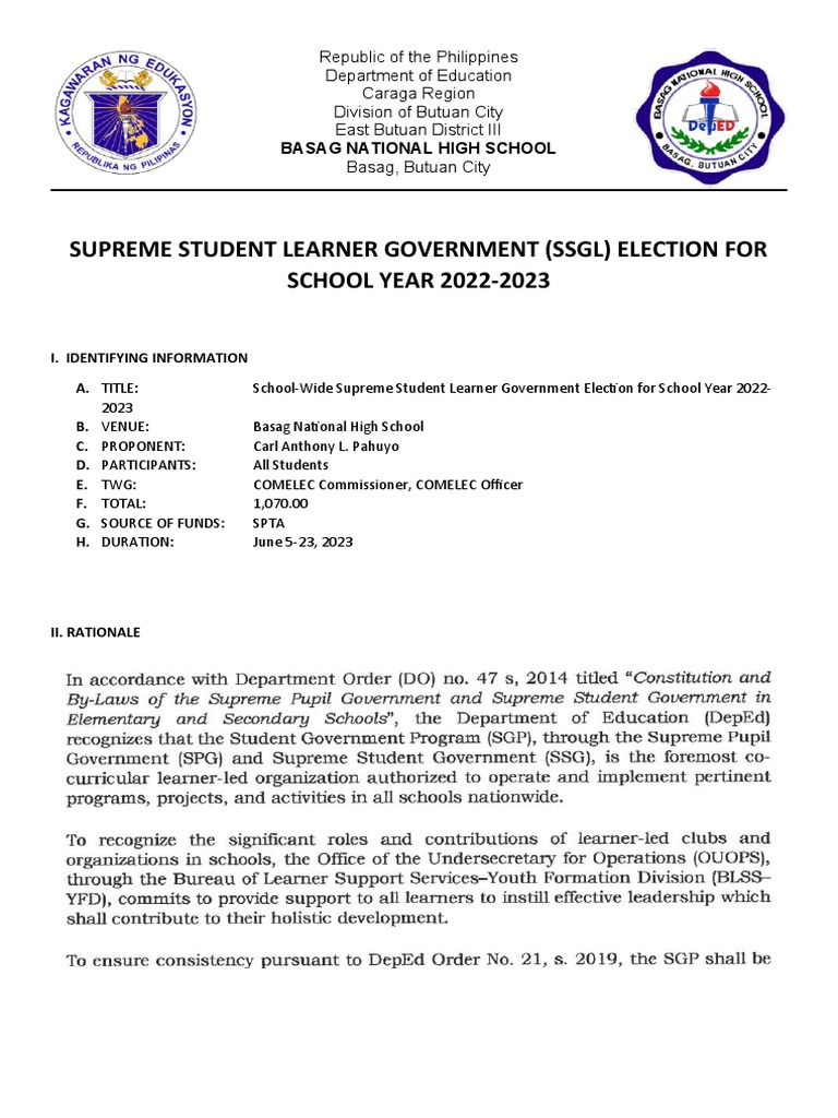 SSG Election Matrix | PDF