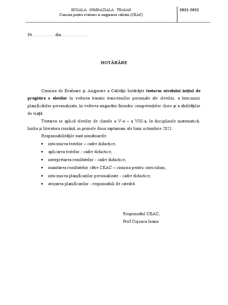 Hotarari Ceac 2020 2021 | PDF