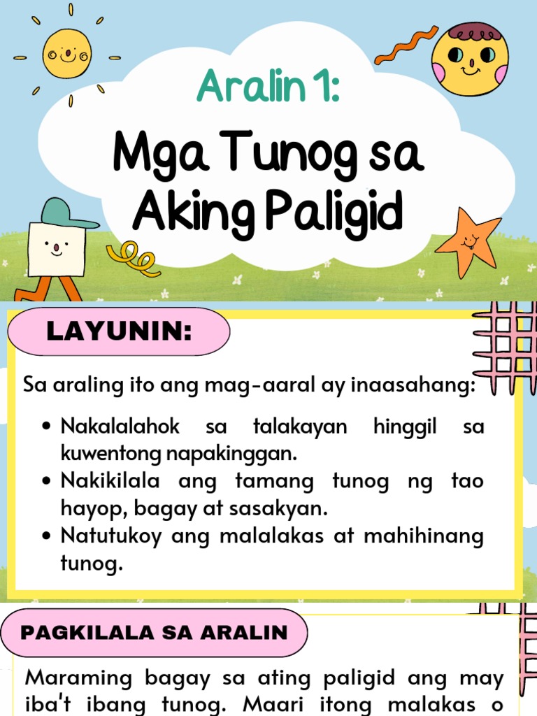 Aralin 1 Mga Tunog Sa Aking Paligid - Compressed | PDF