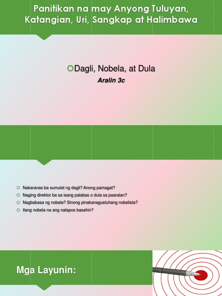 Aralin 3c-Panitikang Tuluyan (Dagli-Dula) | PDF