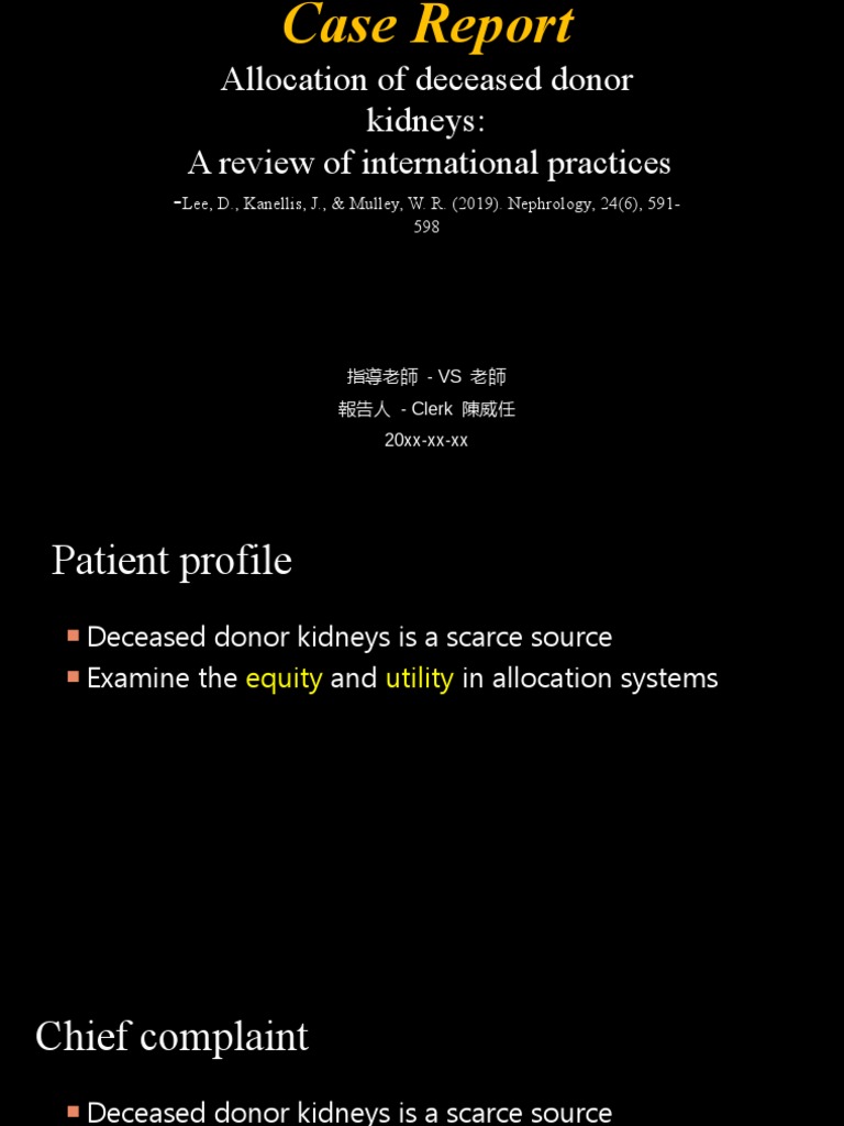 Case Report模板 | PDF | Medical Diagnosis | Nephrology