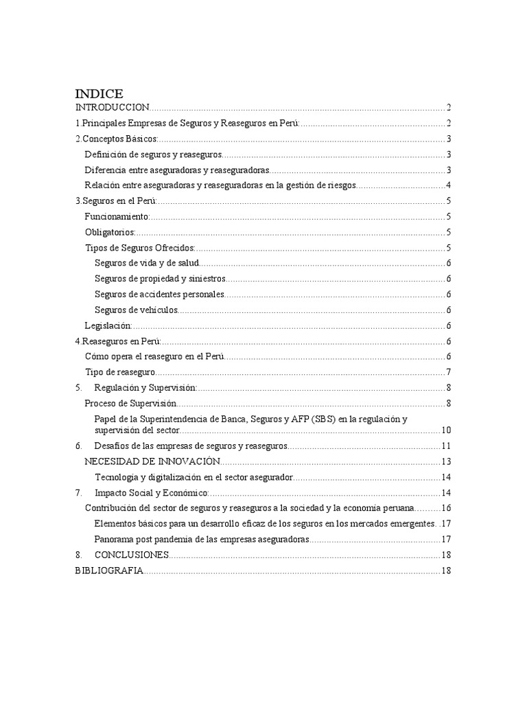 Seguros En El Perú Pdf Seguro Reaseguro 2456